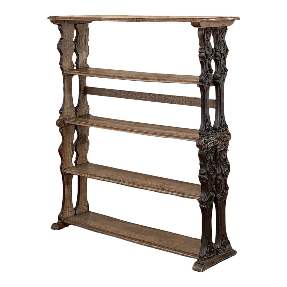 Antique French Renaissance Open Bookcase | Chairish