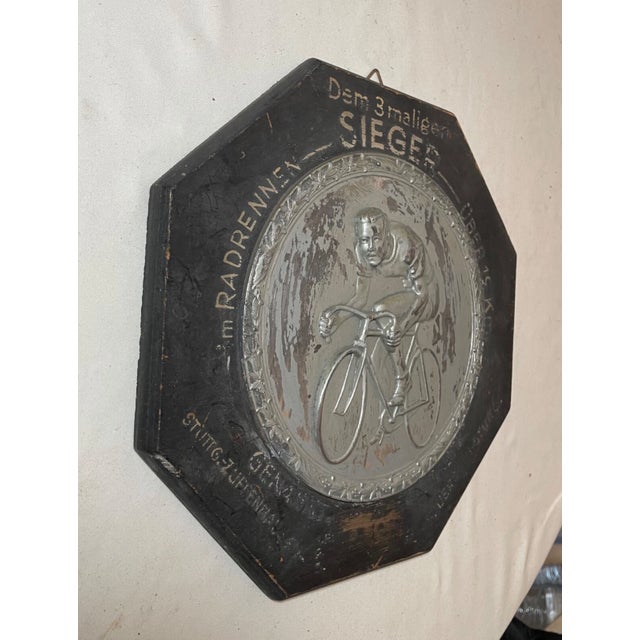 Rare Antique German Sieger Bicycle Plated Metal Wood Hand Painted ...