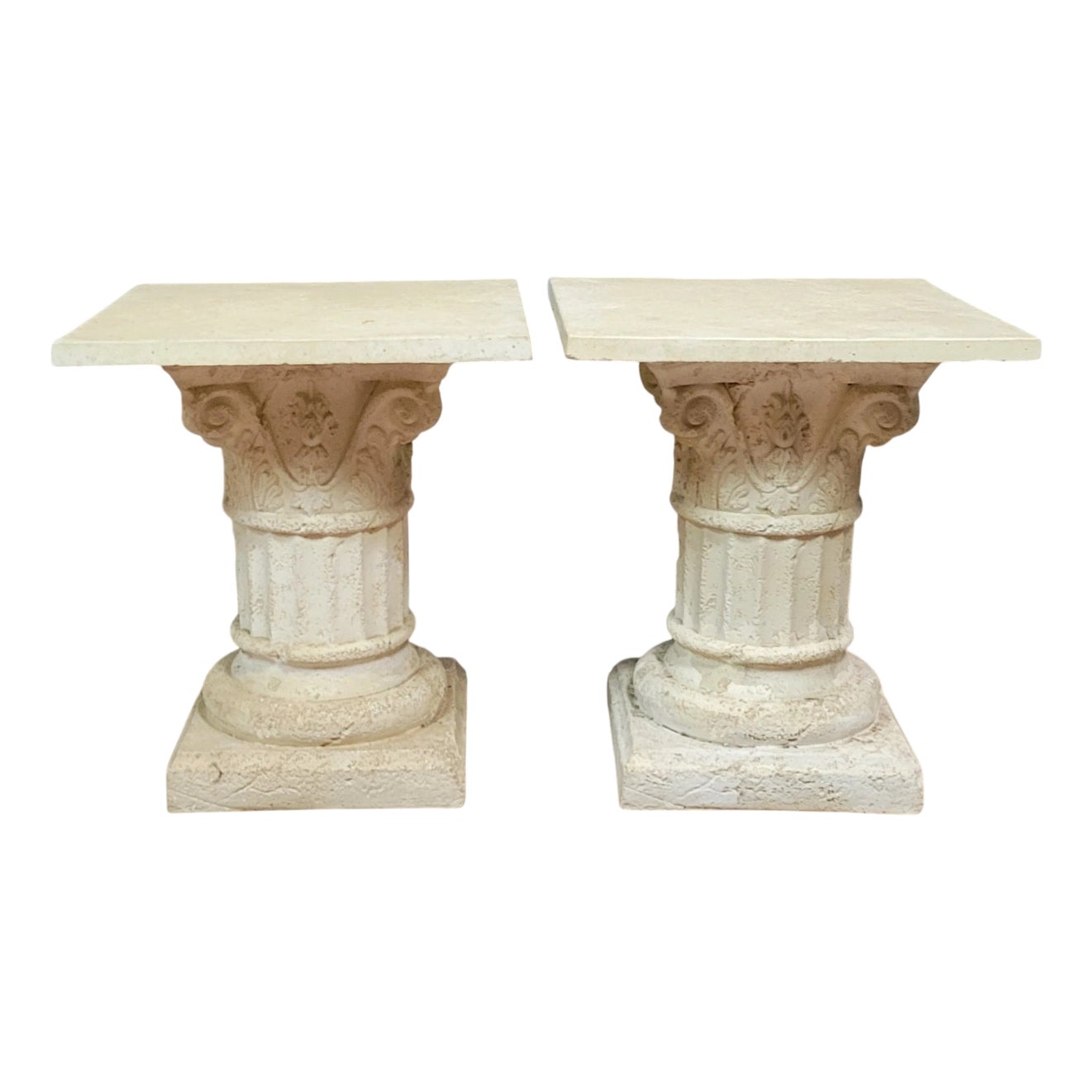 Antique Columns in Plaster, 1890s | Chairish