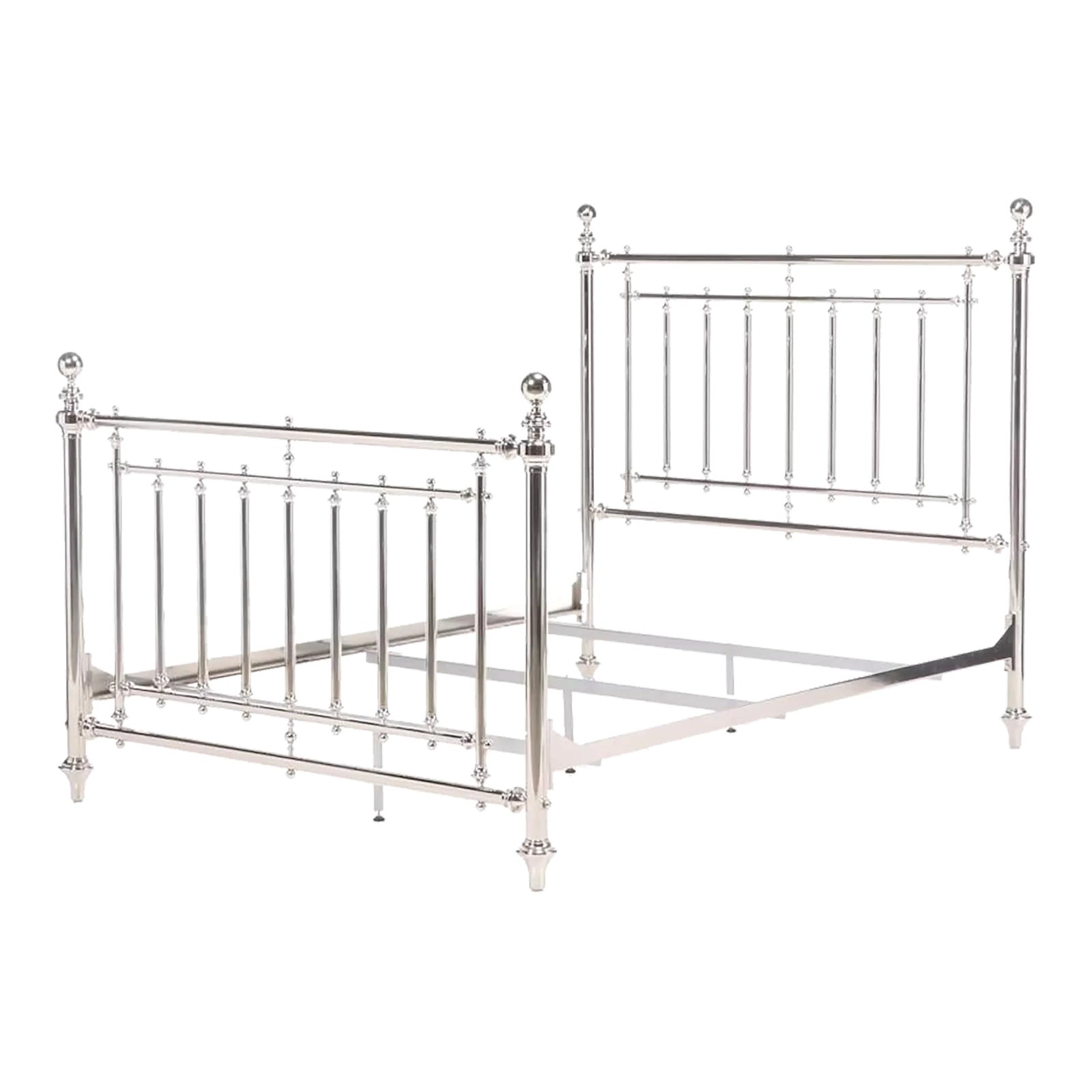 Bernhardt King Chrome Metal Bed | Restoration Hardware | Chairish