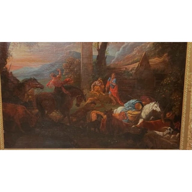 Jacob's Journey and the Pillar of Bethel, Oil Painting on Canvas | Chairish