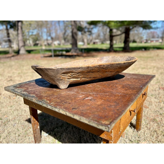 18th Century Primitive Footed Hand Hewn Live Edge Wood Trencher Bow ...