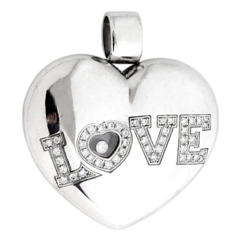 Chopard Happy Diamond LOVE Large Puffed Heart Pendant | Chairish