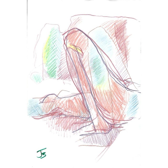 1997 James Bone Female Legs Drawing | Chairish