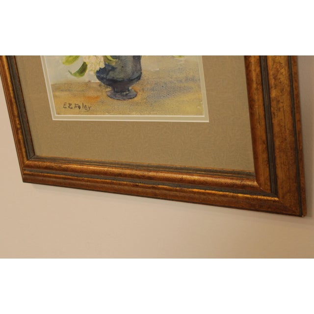 EZ Foley Original Watercolor Painting Still Life of Flowers | Chairish