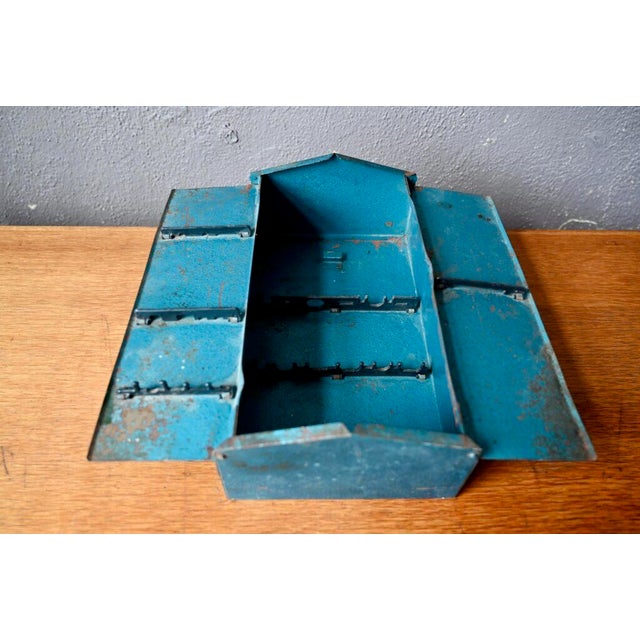 Blue Metal Tool Box, 1950s | Chairish