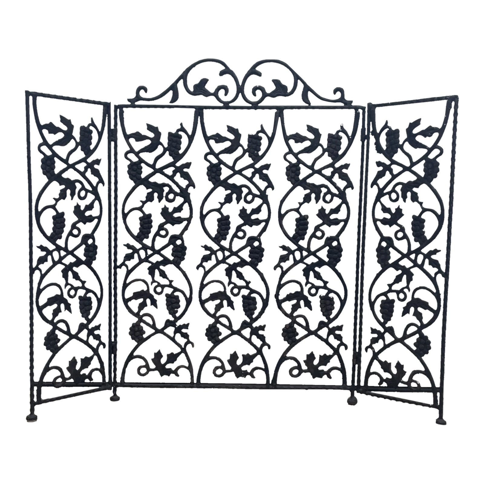 Iron Grapevine Fireplace Screen | Chairish