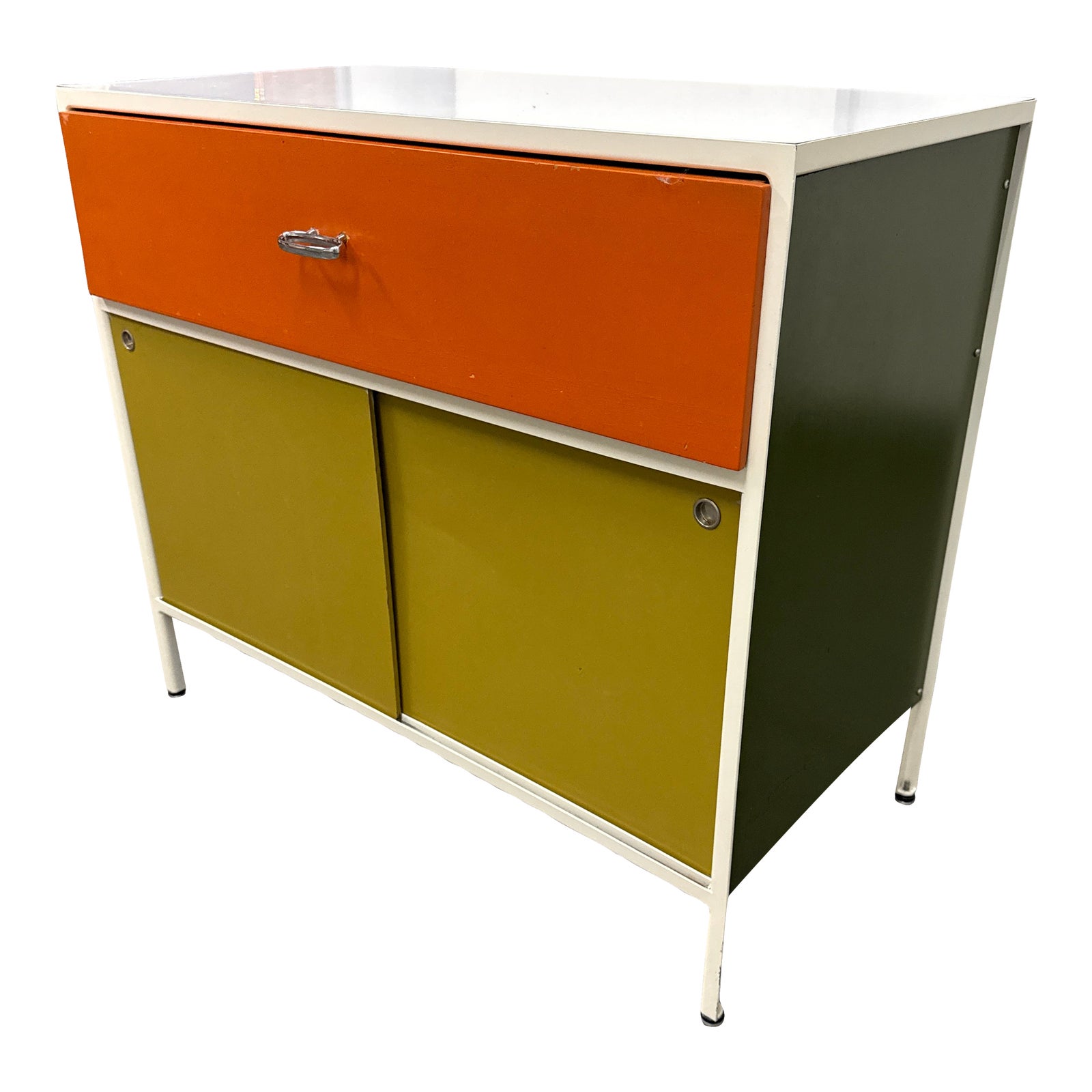George Nelson for Herman Miller Steel Frame Cabinet | Chairish