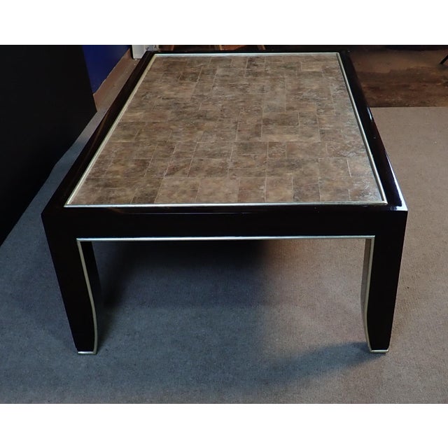 Mica and Lacquered Coffee Table | Chairish