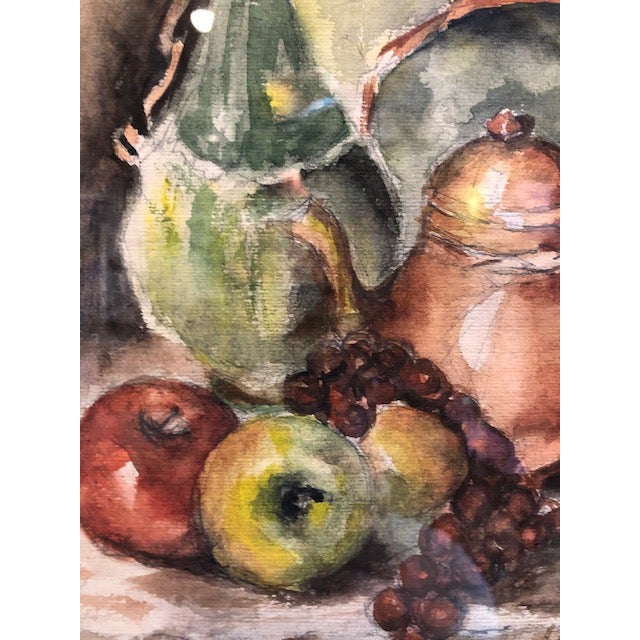 Abstract Expressionist Still Life Watercolor Painting | Chairish