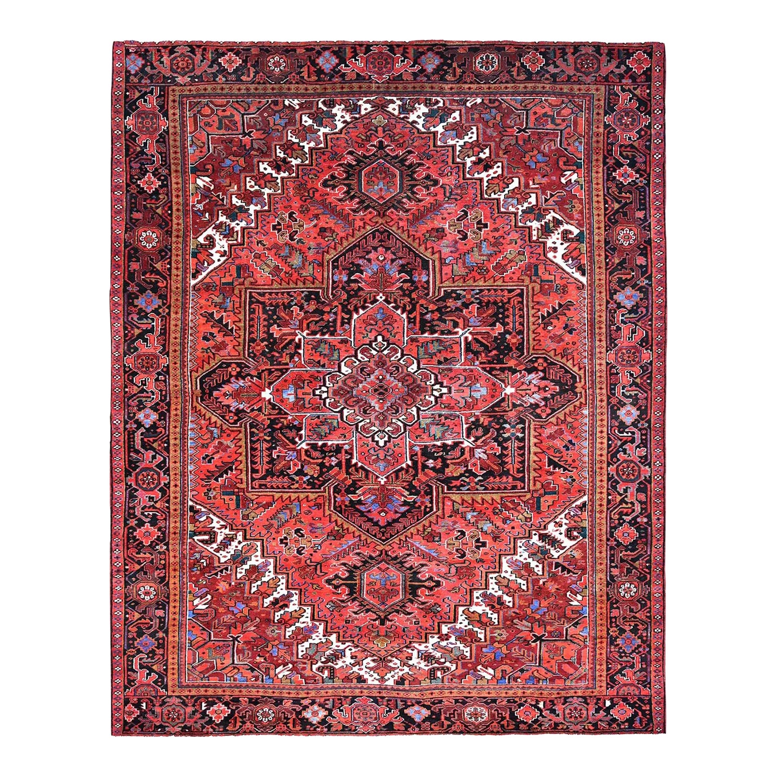 1960s Red Vintage Semi Antique Oriental Rug | Chairish