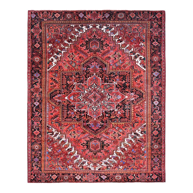 1960s Red Vintage Semi Antique Oriental Rug | Chairish