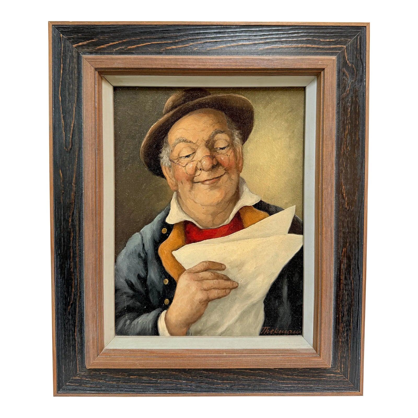 Vintage Hans Kerber Style Original Oil Painting, Framed | Chairish