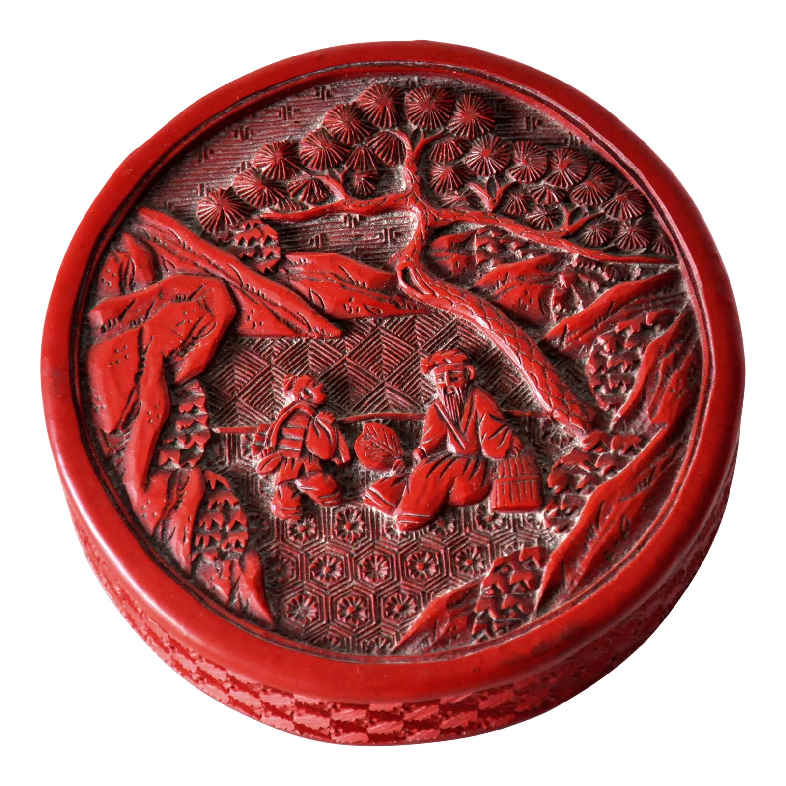 Antique Chinese Cinnabar Box | Chairish