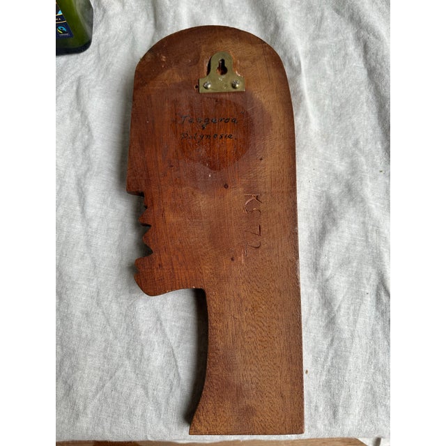 1940s Polynesian Face Sculpture of Tangaroa Wall Art | Chairish