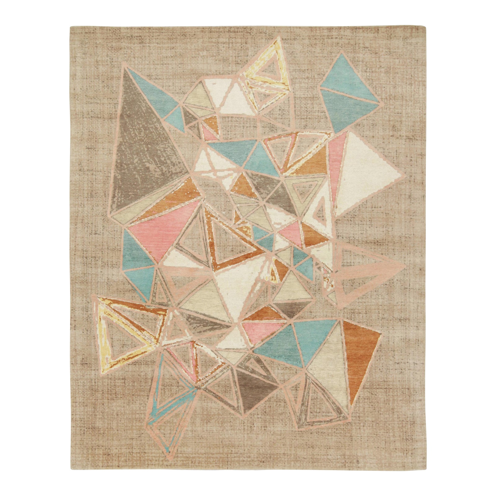 Rug & Kilim’s Mid-Century Modern Style Rug in Polychromatic Patterns on ...