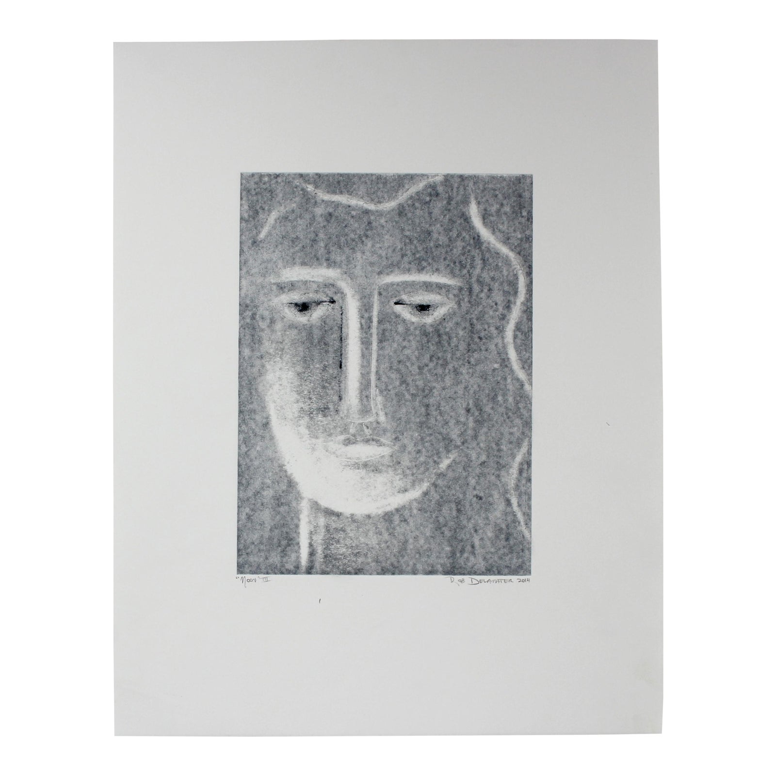 "Moon III" Original Monotype Print | Chairish