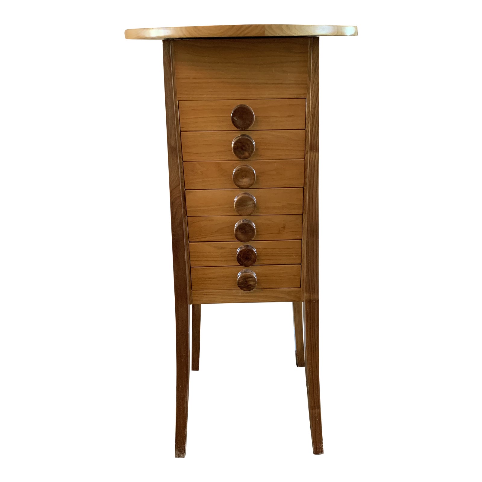 Vintage Butternut Wood Tilt Top Tall Table | Chairish