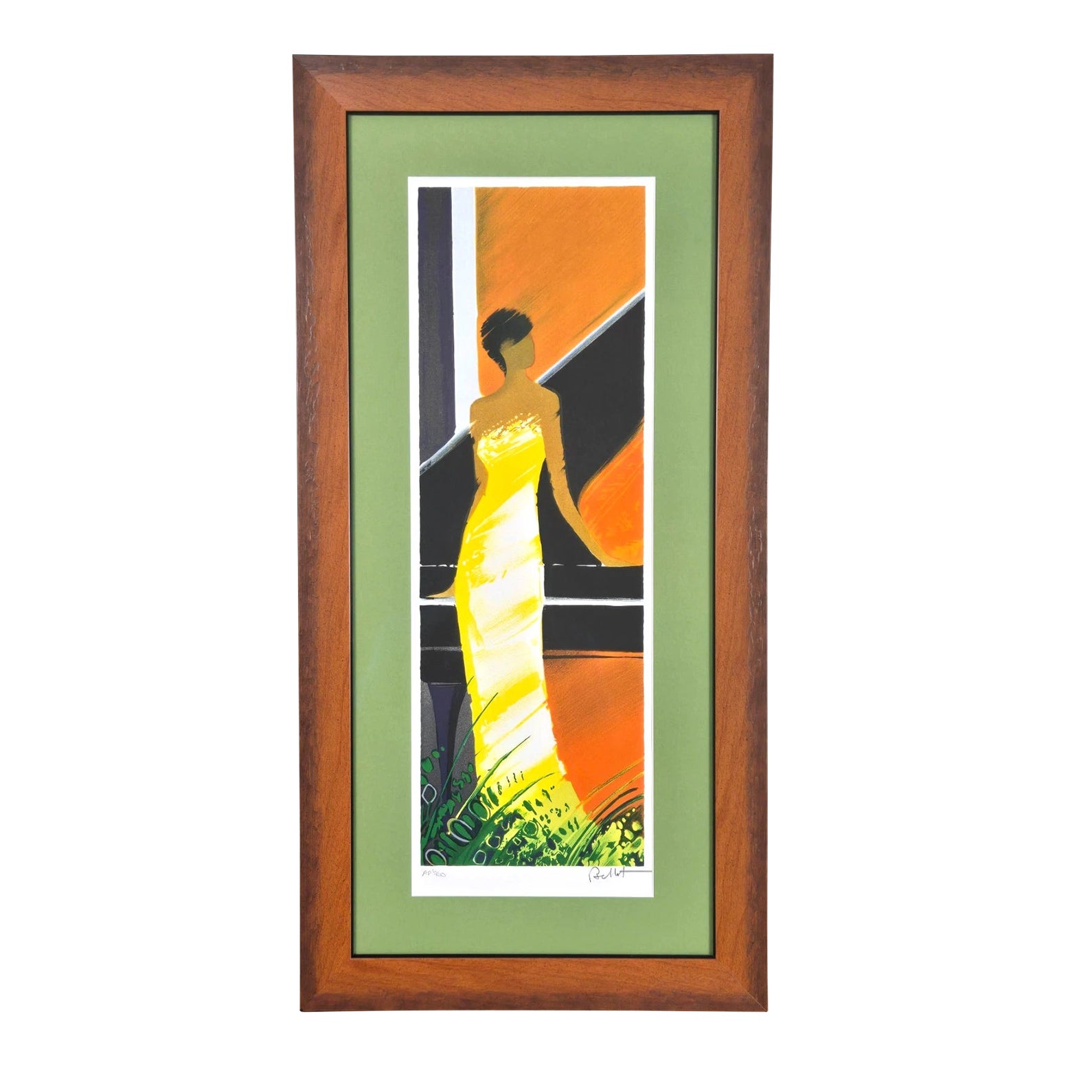 Emille Bellet La Pianiste Signed Numbered Lithograph, Framed | Chairish