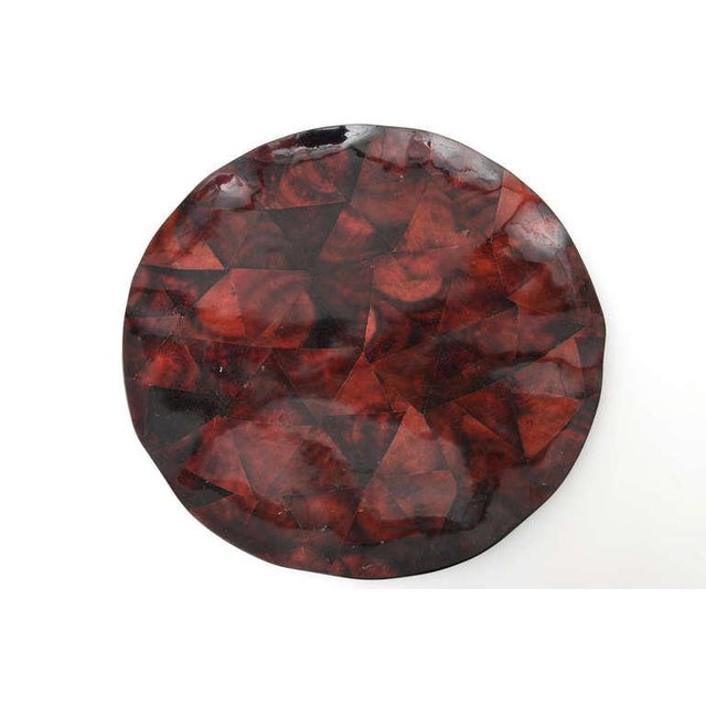 Vintage Large Maitland Smith Tessellated Coconut Shell Tray or Serving ...