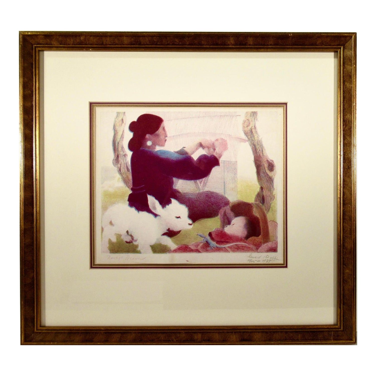 Conrad Buff Navajo Weaver 1937 Original Print | Chairish