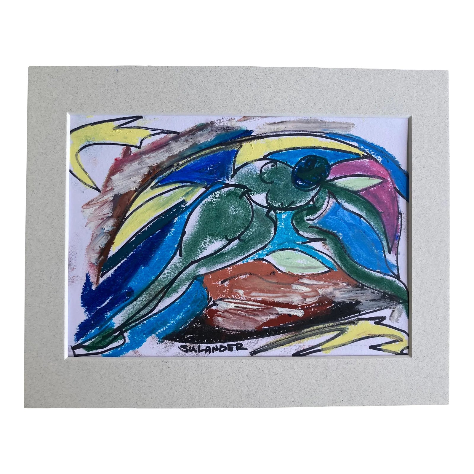 2020s “Angel” Original French Oil Pastels Drawing by Erik Sulander ...