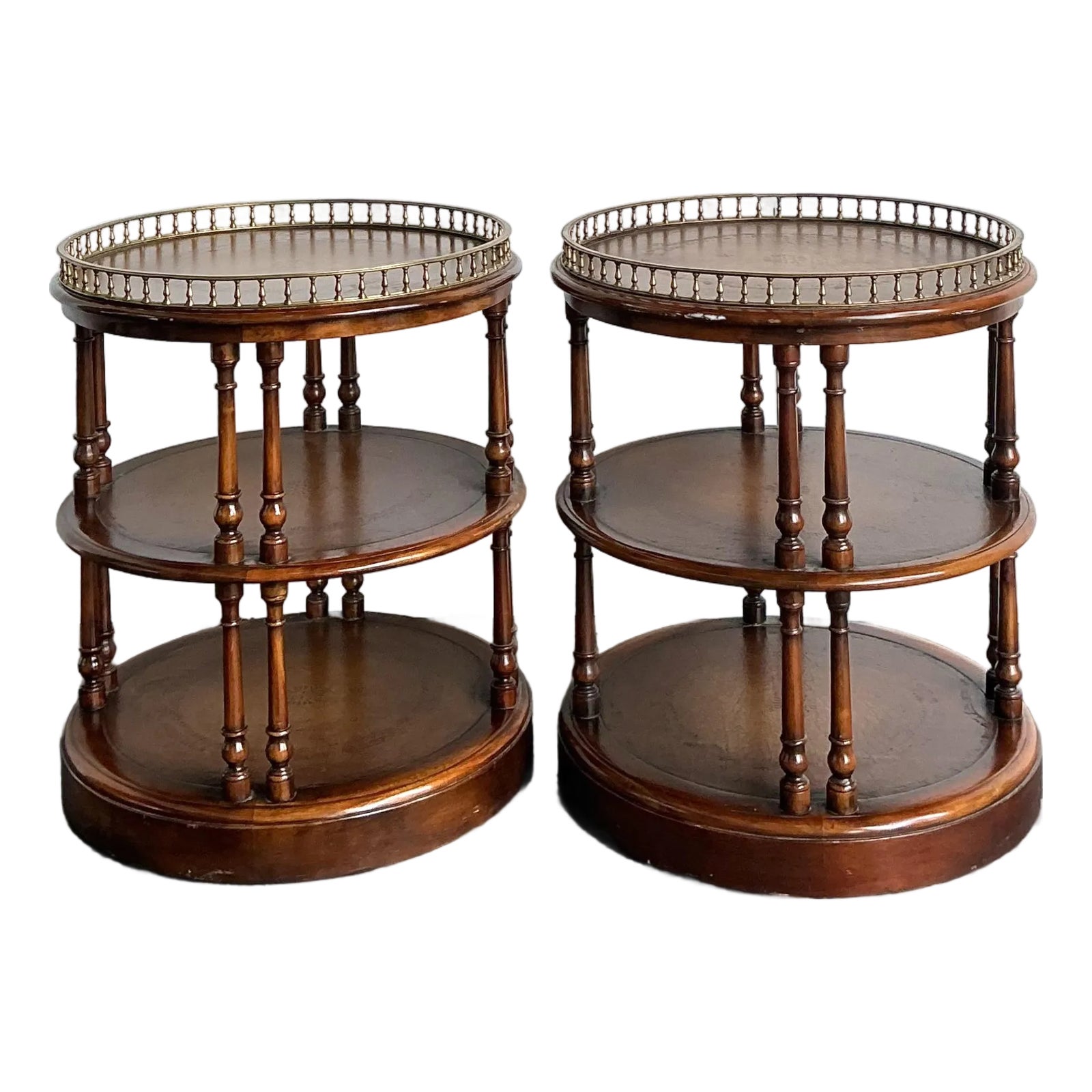 Vintage Theodore Alexander Gallery Side Tables - A Pair | Chairish