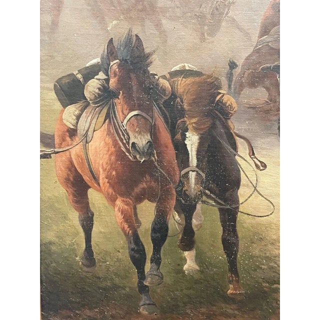 Oil Painting WW1 French Dragoons Cavalry Battle the Great Retreat From ...