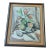 1951 William Oberman Modern Cubist Still Life Pastel Drawing of Flowers ...
