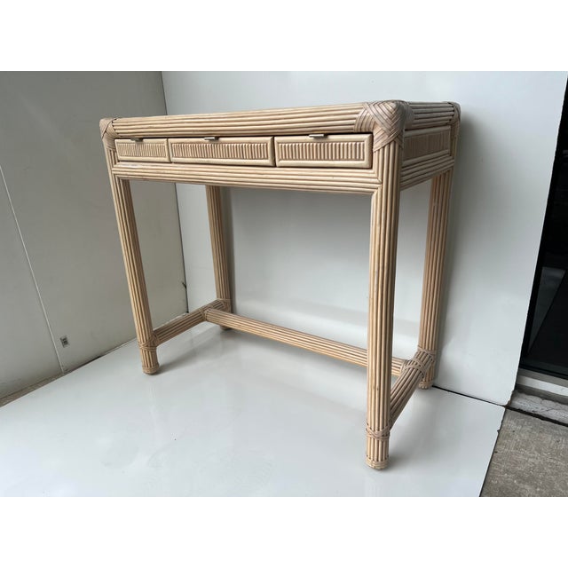 Vintage Coastal Writing Desk/Console | Chairish