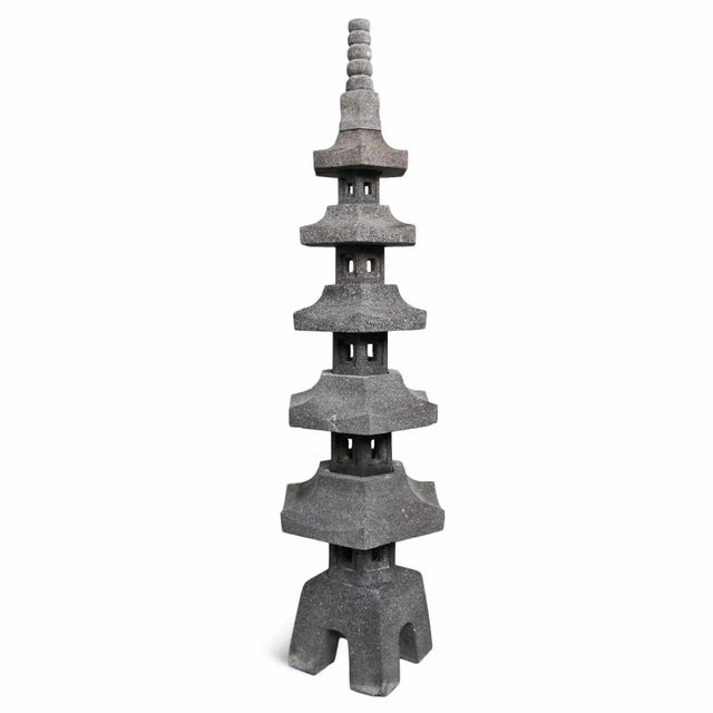 Lava Stone Garden Pagoda | Chairish