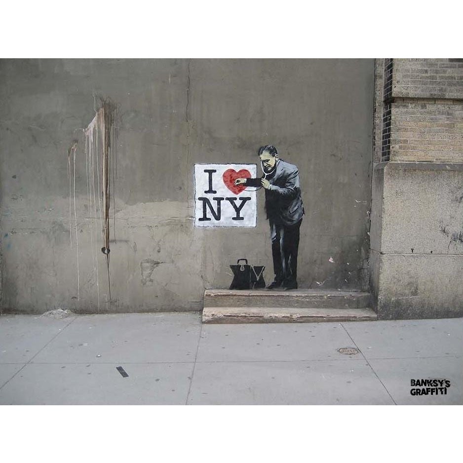 Banksy's Graffiti Art "New York Doctor" Limited Edition Lithographic ...