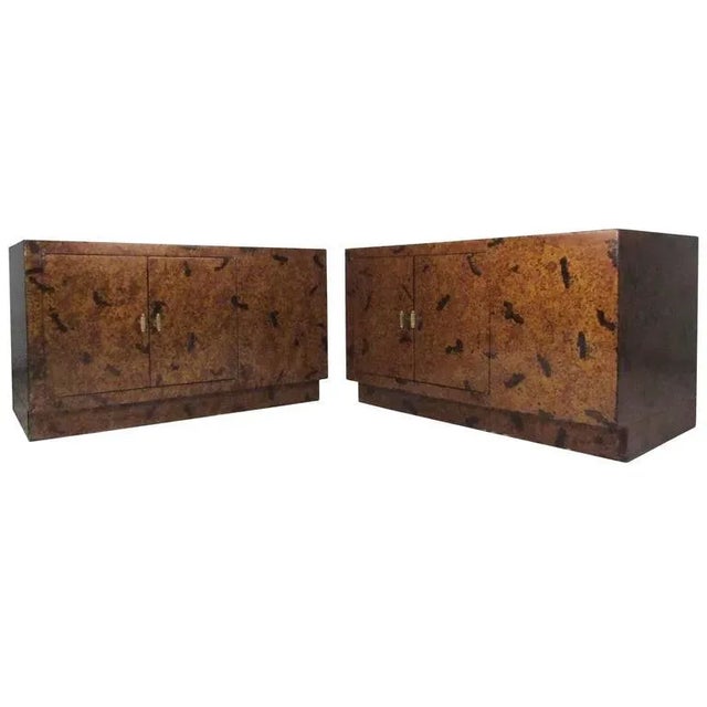 Mid-Century Tortoise Shell End Tables by Directional- a Pair | Chairish