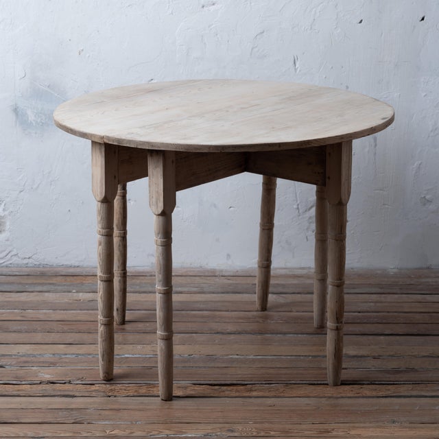 Bleached Demilune Tables, American, 19th Century | Chairish