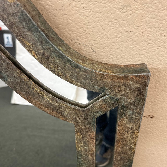 Custom Patina Double Framed Corona Wall Mirror | Chairish