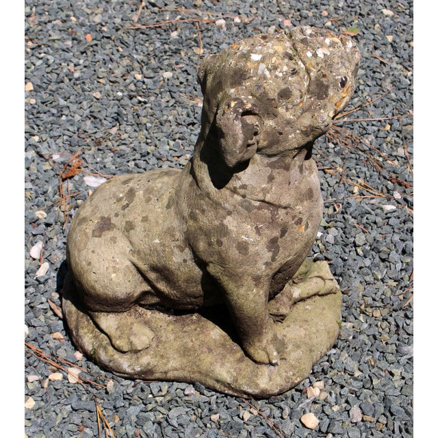 C. 1920s English Cast Stone Bulldog Garden Statue | Chairish