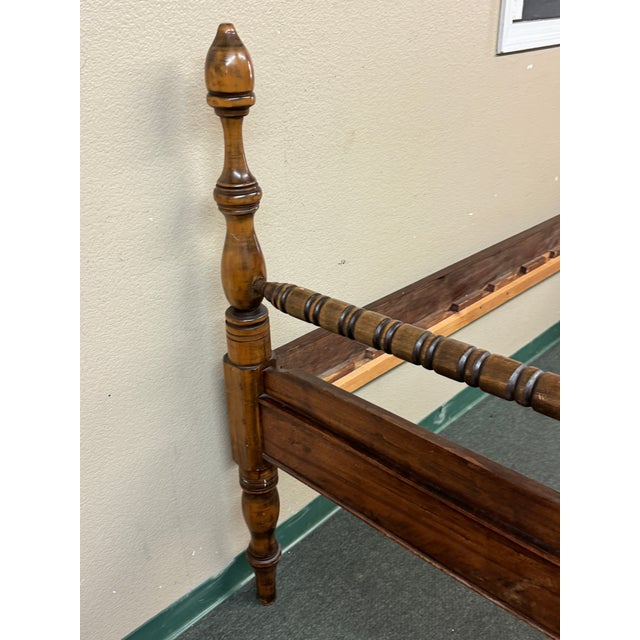 Antique Spindle Wood Bed Frame | Chairish