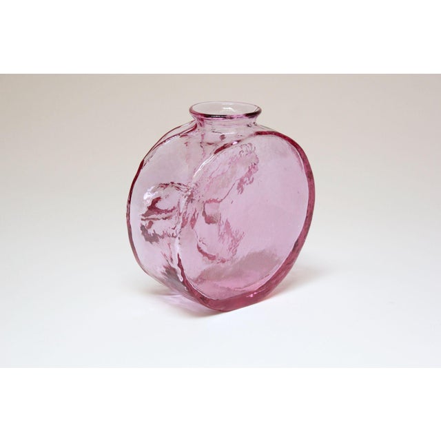 Vintage Blown Glass "Clover" Vase by Joel Myers for Blenko in Rosé ...