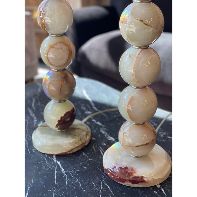 Vintage Agate Lamps - a Pair | Chairish