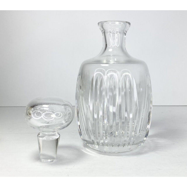 1960s Saint-Louis Vertical Ribbed Crystal Liquor/Wine Decanter | Chairish