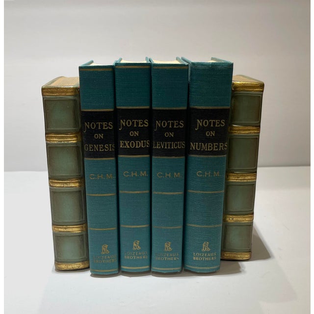 1960s Teal Books- Set of 4 | Chairish