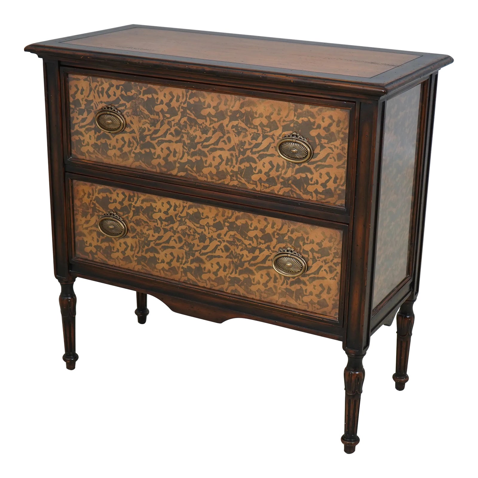 Theodore Alexander Eglomise Decorated Chest | Chairish