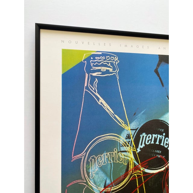 Andy Warhol Estate Vintage 1990 Lithograph Print Framed Large Pop Art Poster " Three Perrier ...