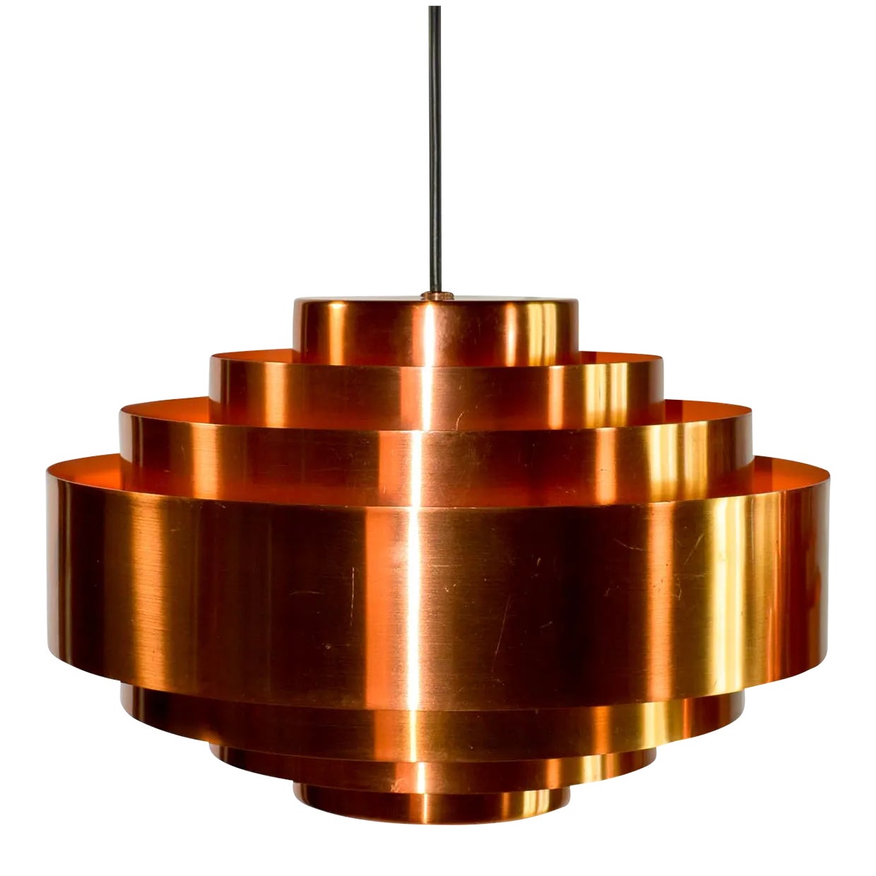 Ultra Copper Pendants by Jo Hammerborg for Fog & Mørup, 1960s, Set of 2 ...