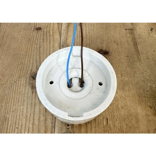 Vintage White Porcelain Ceiling Light, 1970s | Chairish