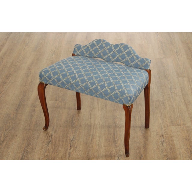 1930's French Louis XV Style Custom Upholstered Vanity Stool | Chairish