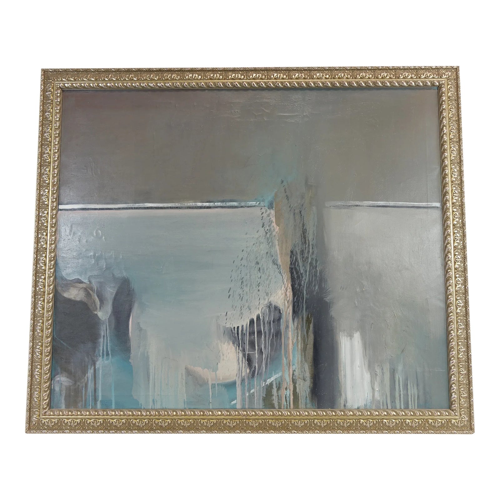 Late 20th Century Modern Art Oil on Canvas, Framed | Chairish