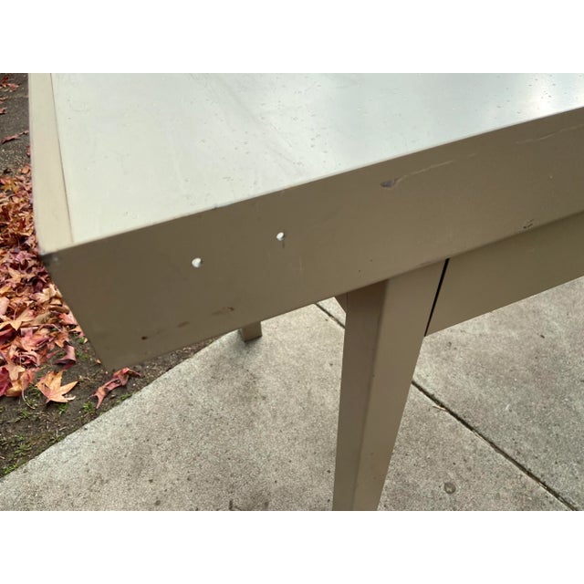 1980s Vintage Industrial Lab Metal Desk Table | Chairish