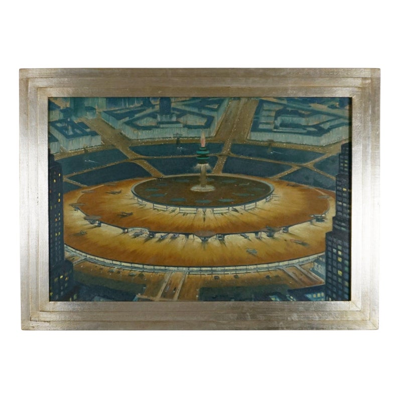 William Howard Jarvis, Ratunda, 1960s, Oil on Board | Chairish