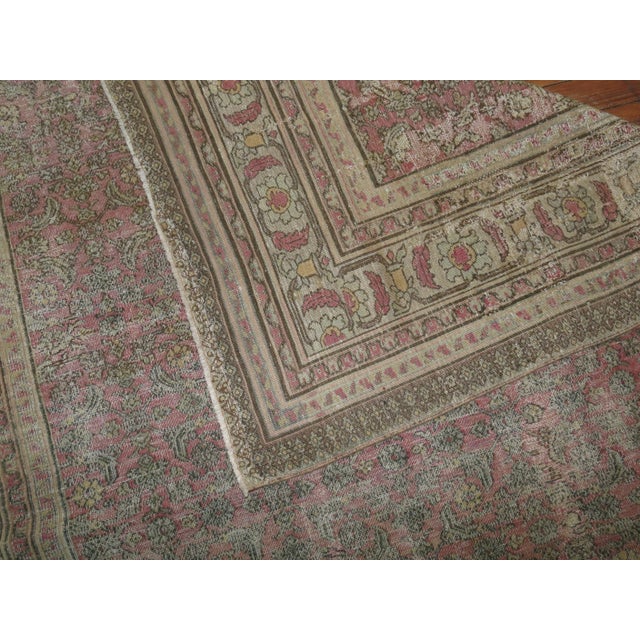 Soft Pink Traditional Worn Antique Rug, 4'9'' X 5'8'' | Chairish